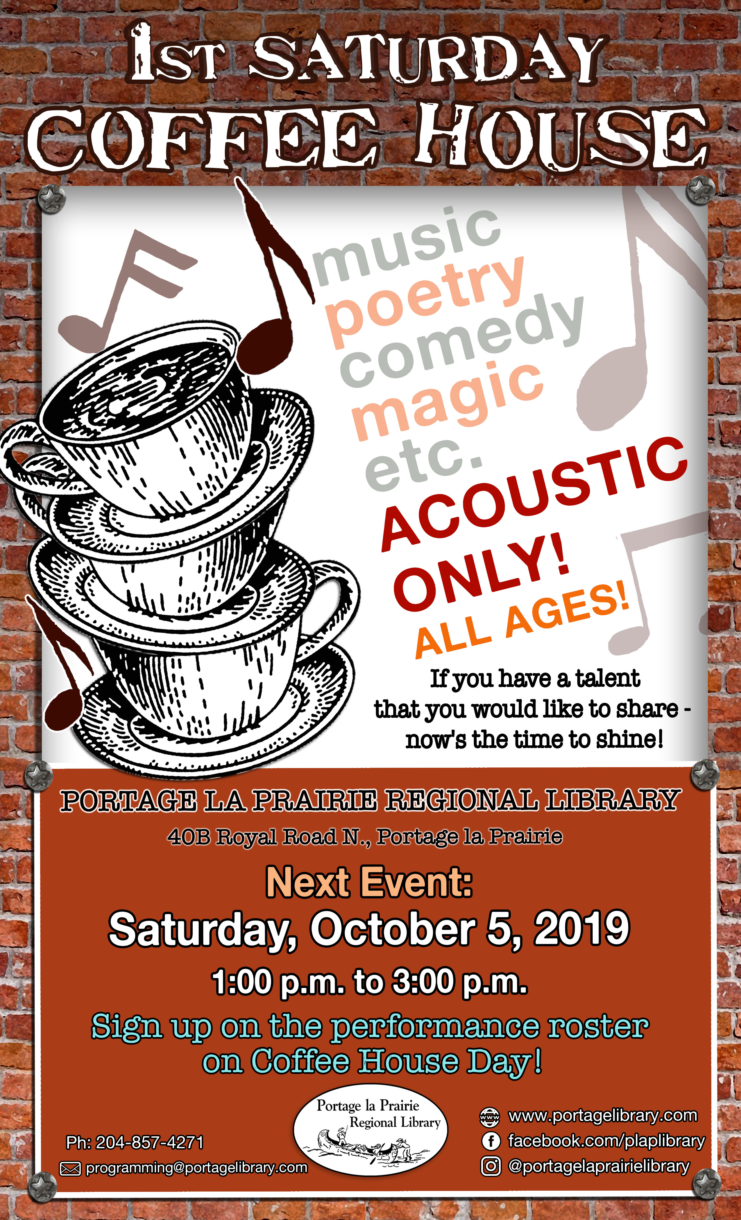 2019_Coffee House_October – Portage Library