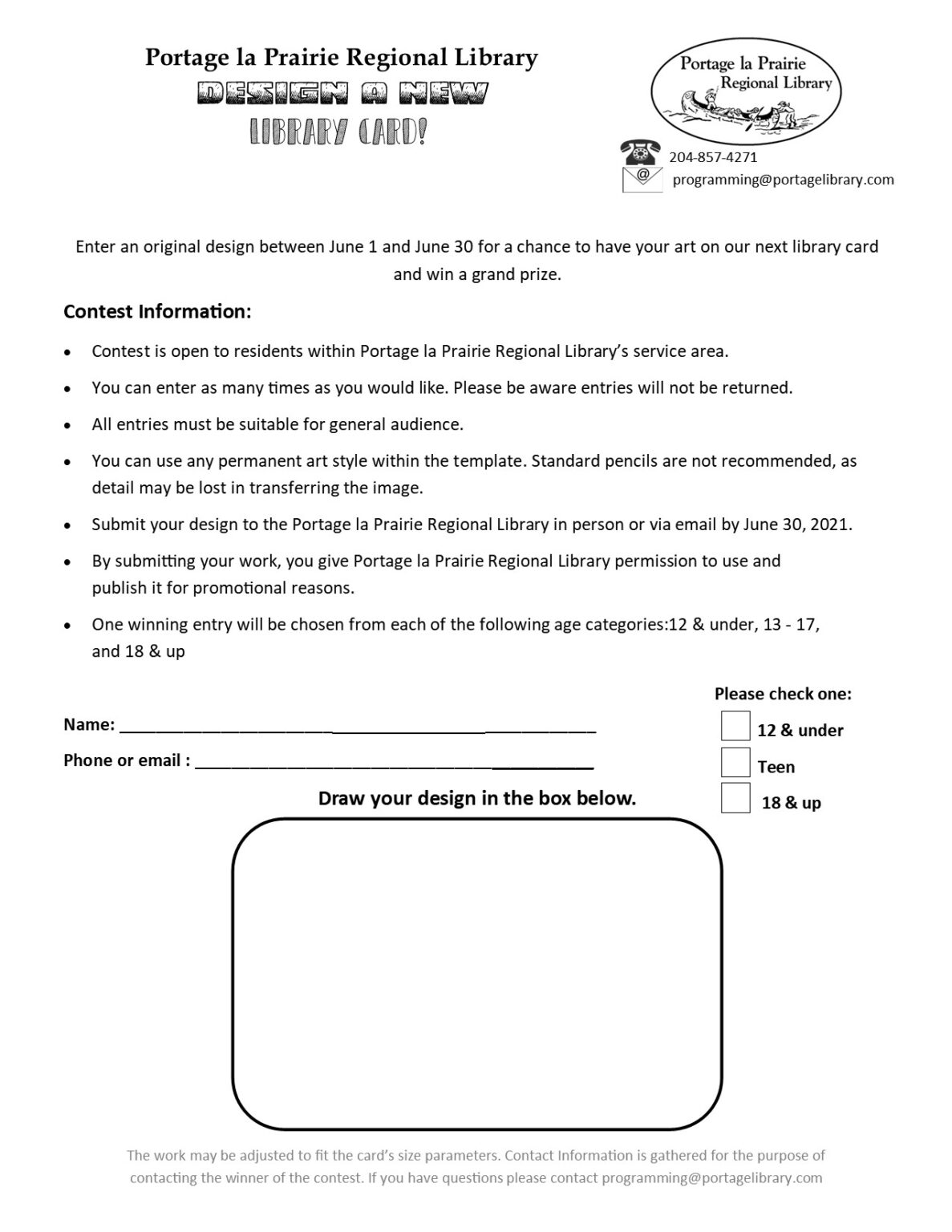card template – Portage Library